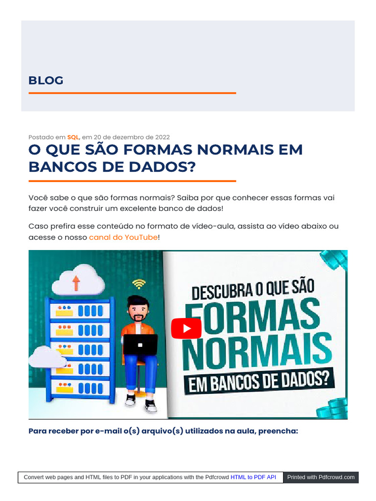 Normalização de Bancos de Dados: Formas Normais e Conceitos Essenciais ...