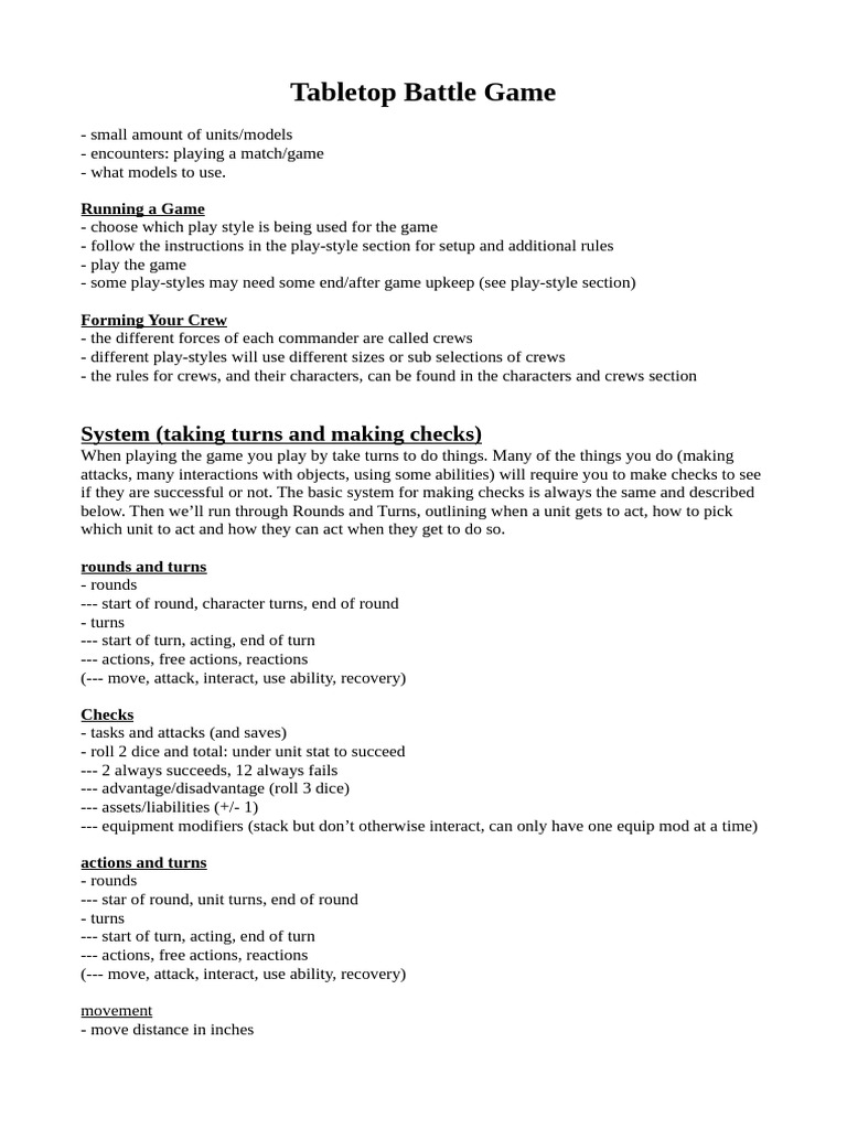 Tabletop Battle Game - New (2022) | PDF | Military | Tabletop Role Playing Game