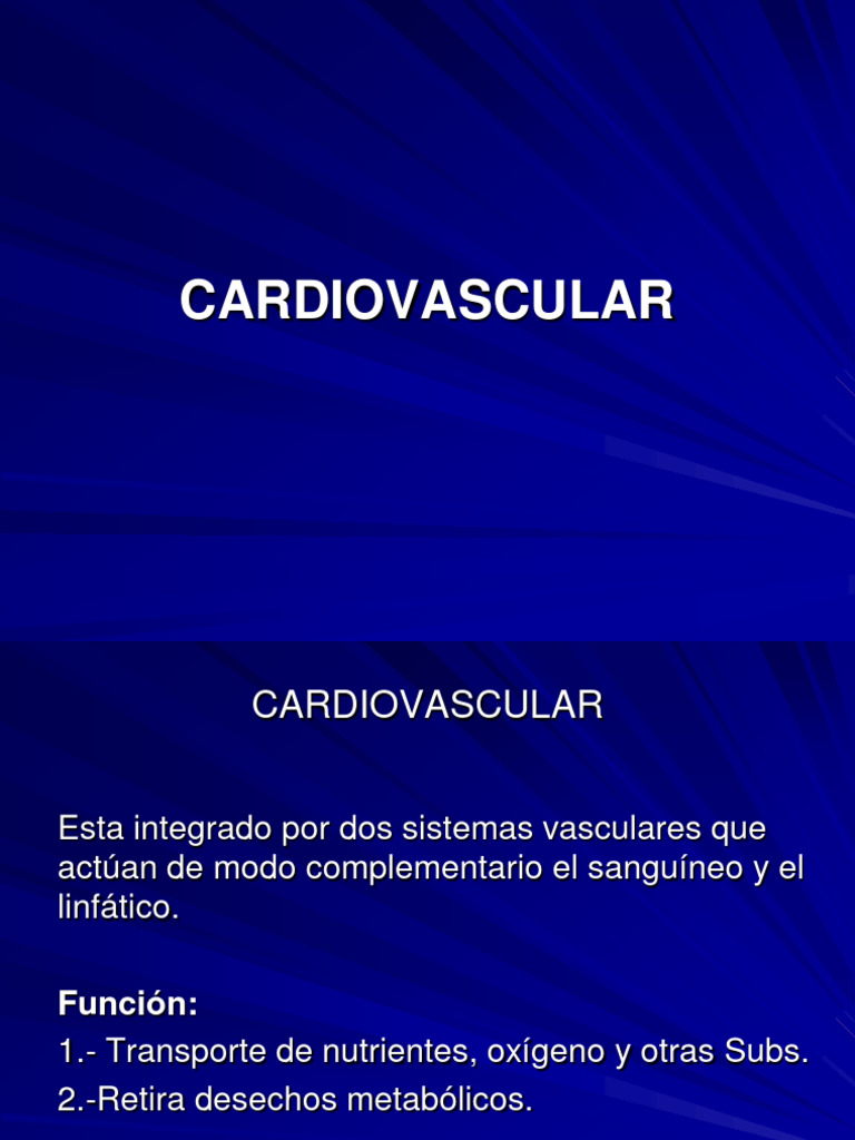 Estructura del Sistema Cardiovascular | PDF | Artería | Sistema ...