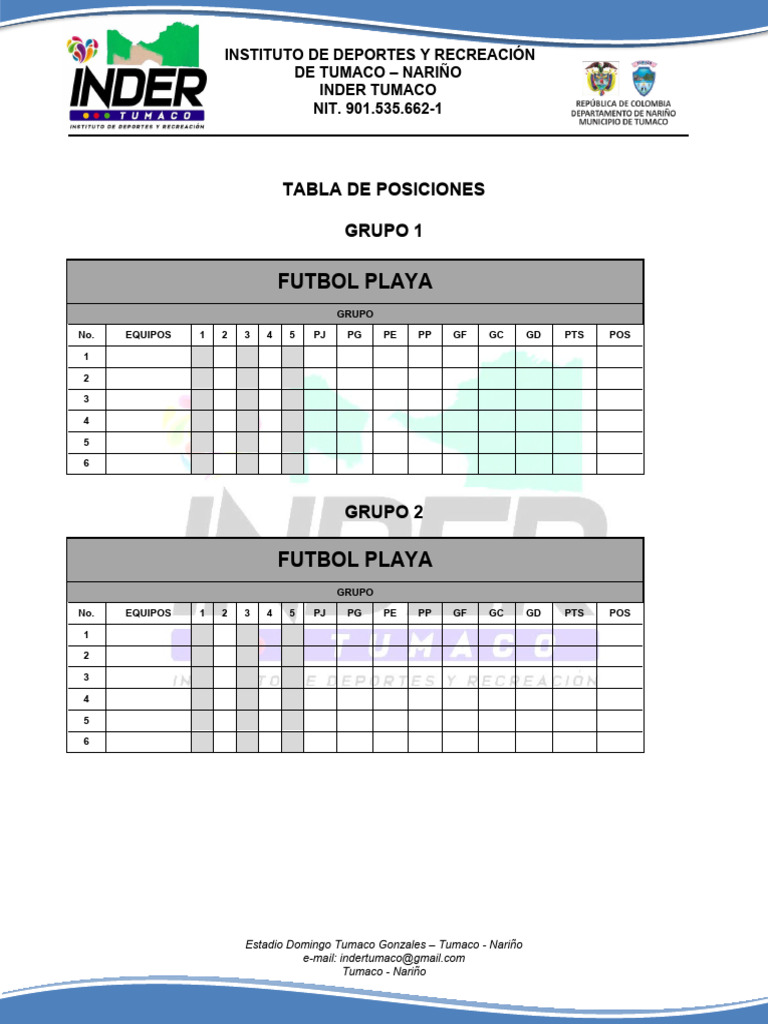 Tabla de Posiciones | PDF