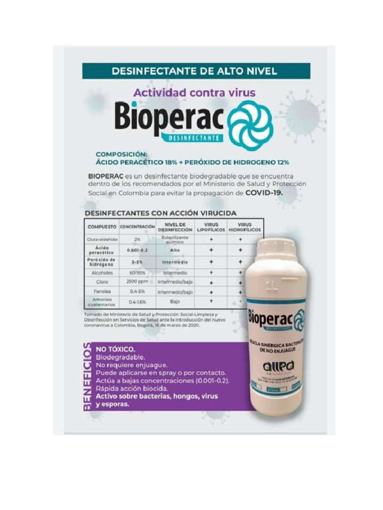 Hoja de Seguridad Bioperac | PDF