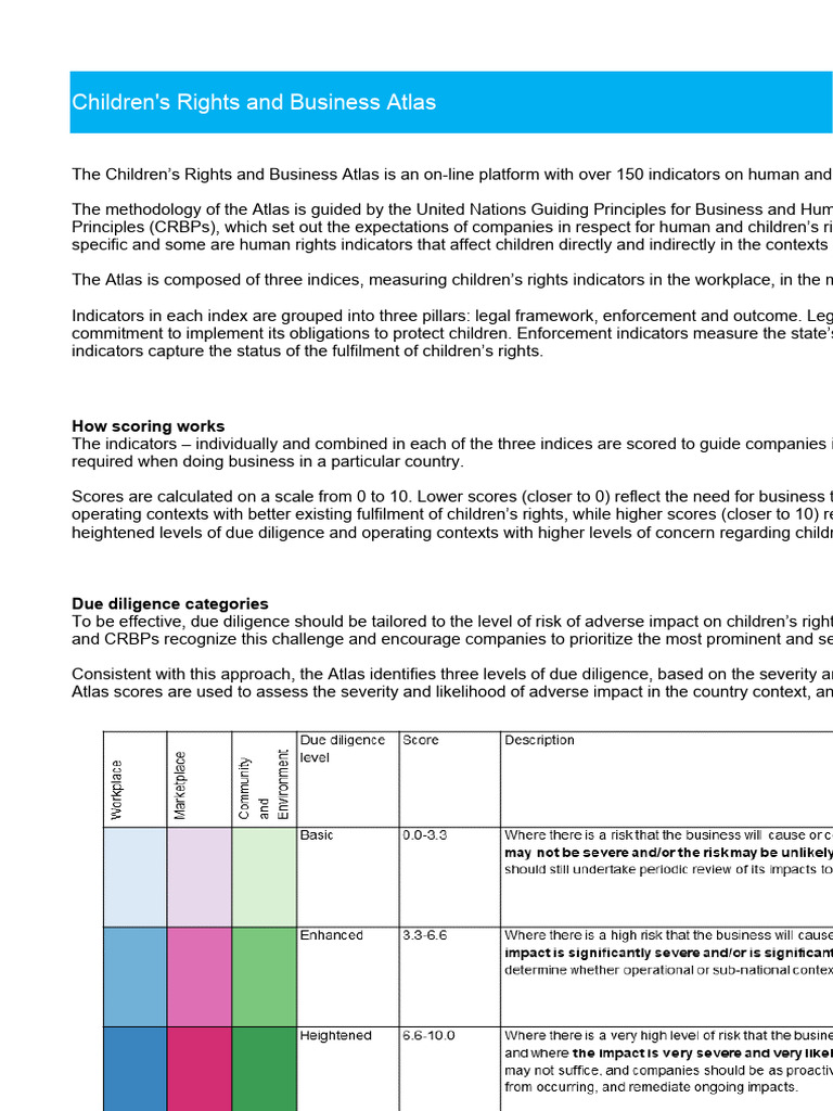 Childrens Rights and Business Atlas Data June2023 | PDF | International Labour Organization ...