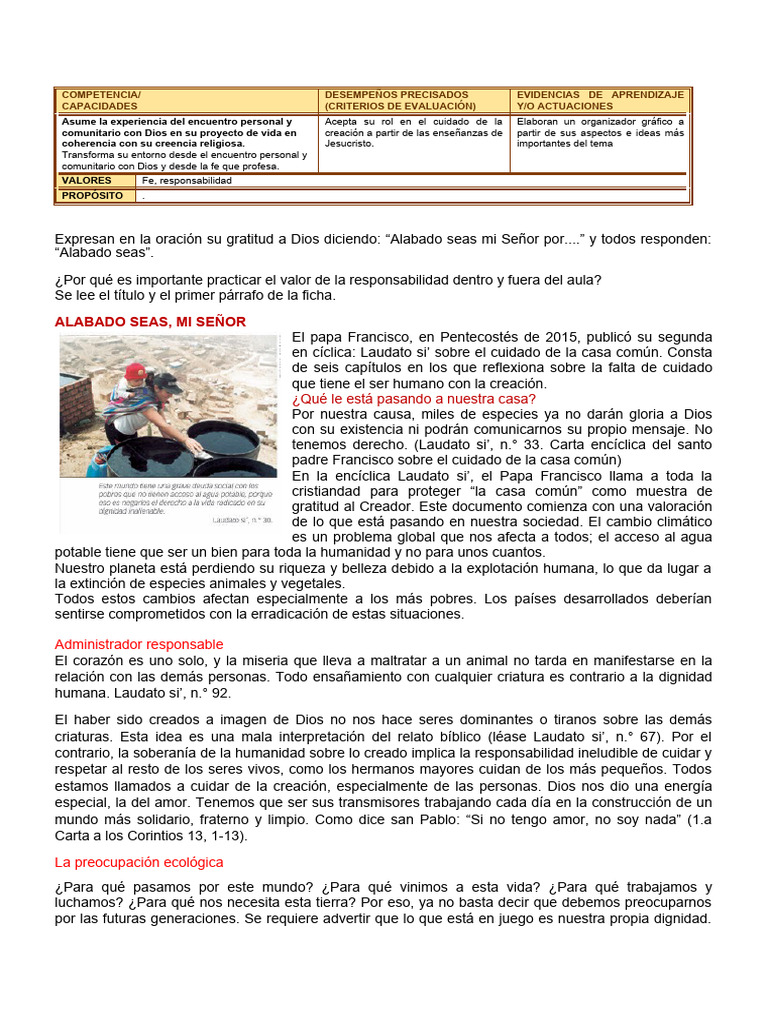 Alabado Seas Mi Señor | PDF | Papa Francisco | Dios