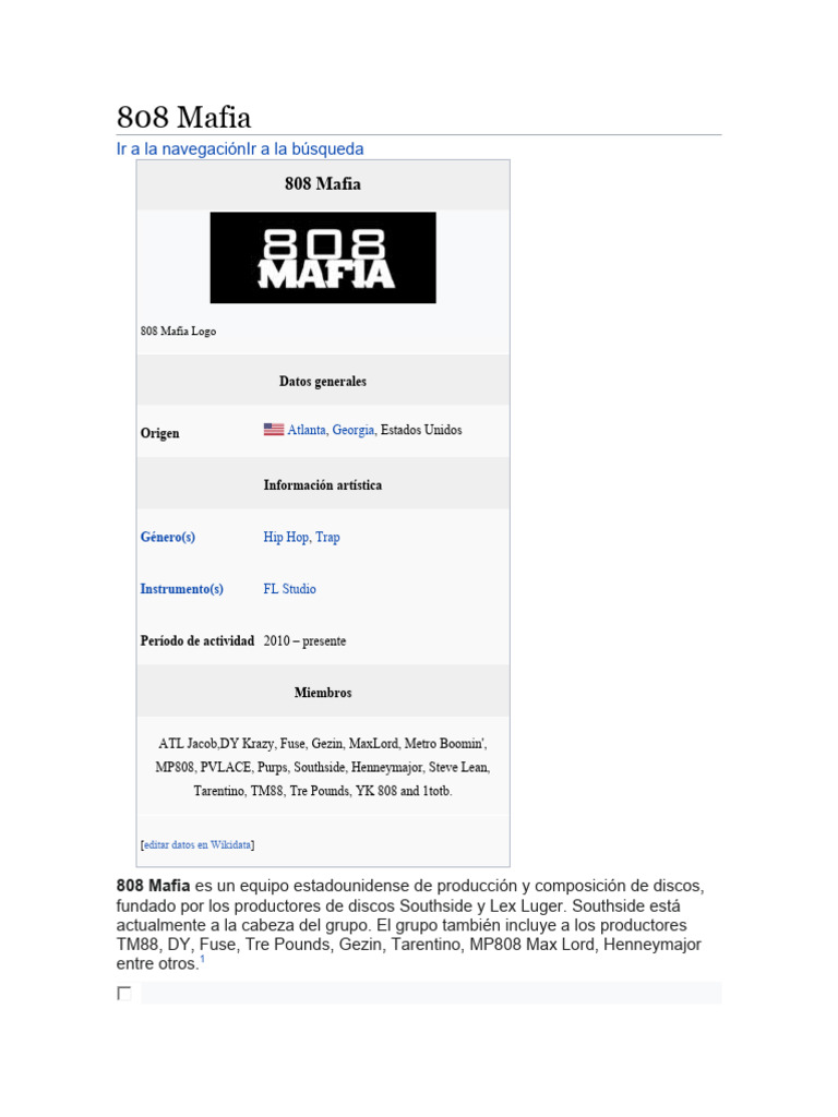 808 Mafia | PDF | Musica Afroamericana | Grabación de sonido