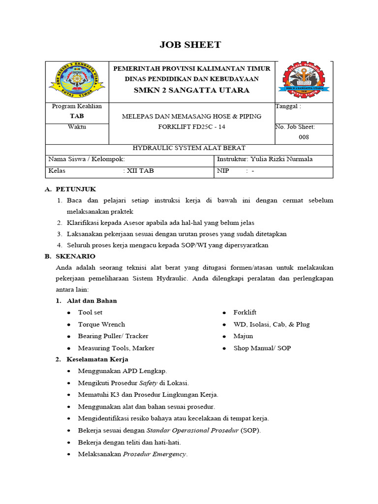 Jobsheet Hose & Piping | PDF