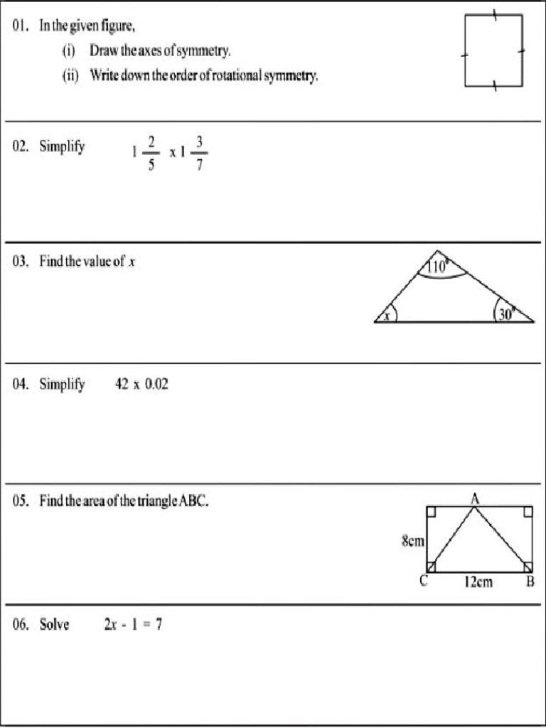 Maths GR 8 | PDF