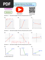 Distance Calculation Exam Questions | PDF | Mathematics | Geometry