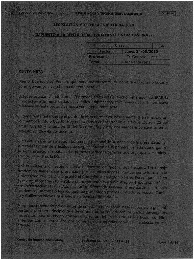 Clase 14 HOJA 1 | PDF