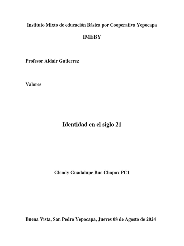 Glendy | PDF | Globalización | Adolescencia