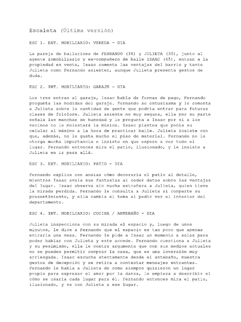 Escaleta Final - Primer Proyecto | PDF