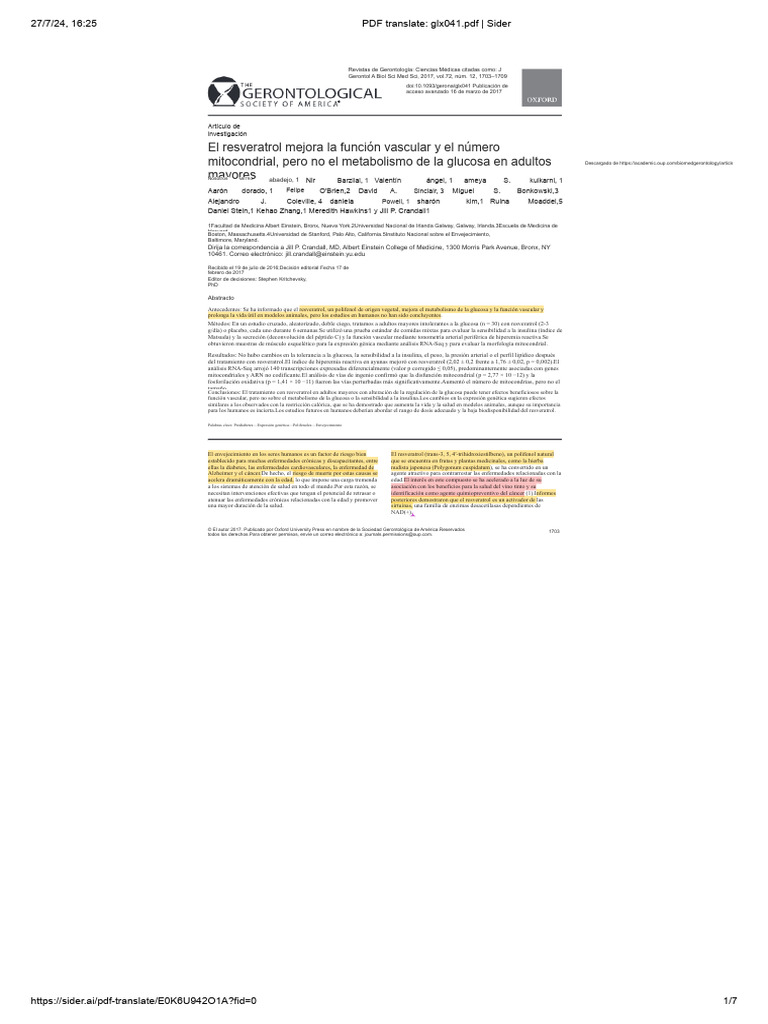 GLX 041 | PDF | Insulina | Resistencia a la insulina