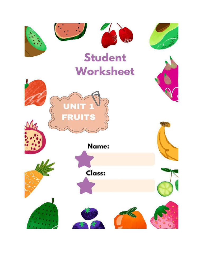 Worksheets Grade 2 Fruits | PDF