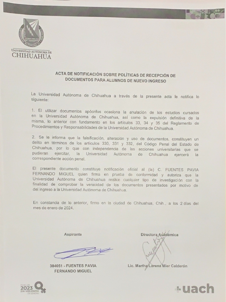 Políticas UACH | PDF