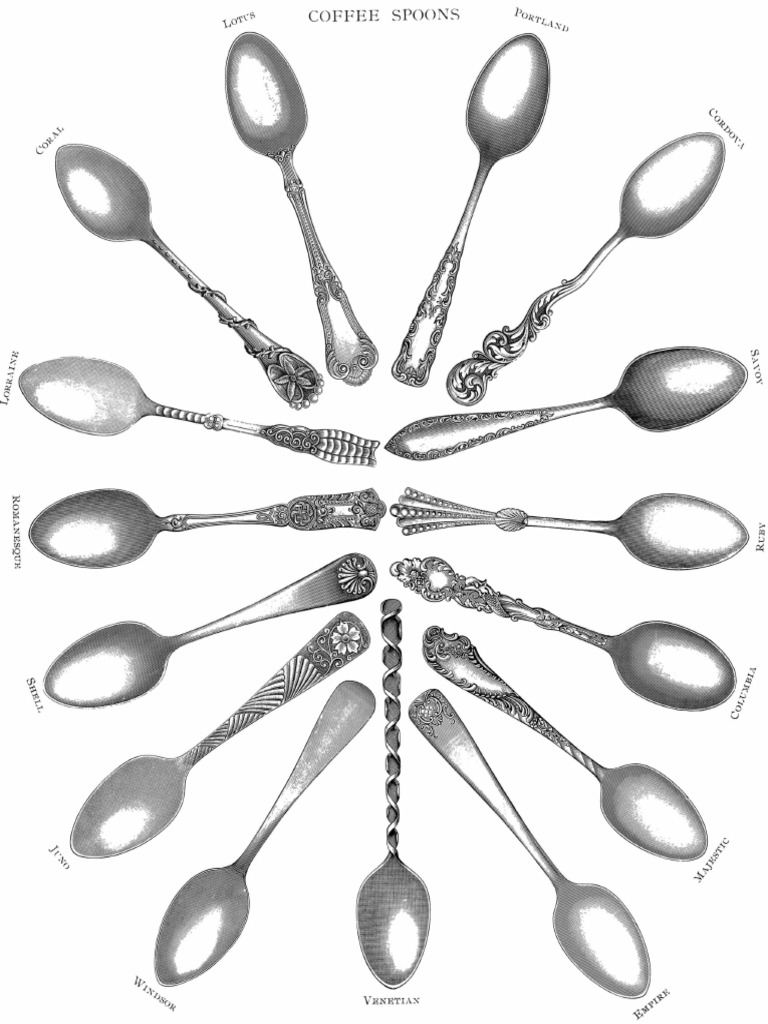 Coffee Spoons Printable 2 GraphicsFairy | PDF