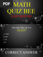 Grade 4 Math Quiz Bee Questions - 034757 | PDF