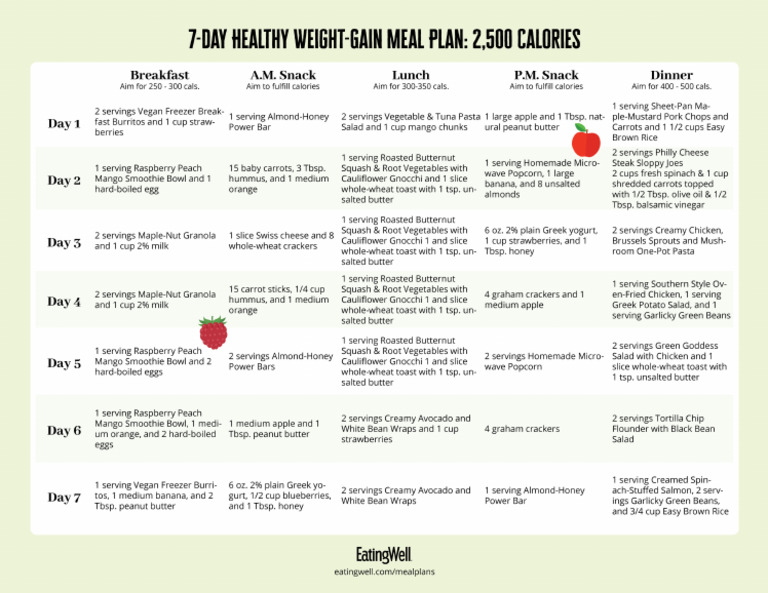 2500 Calorie Meal Plan | PDF
