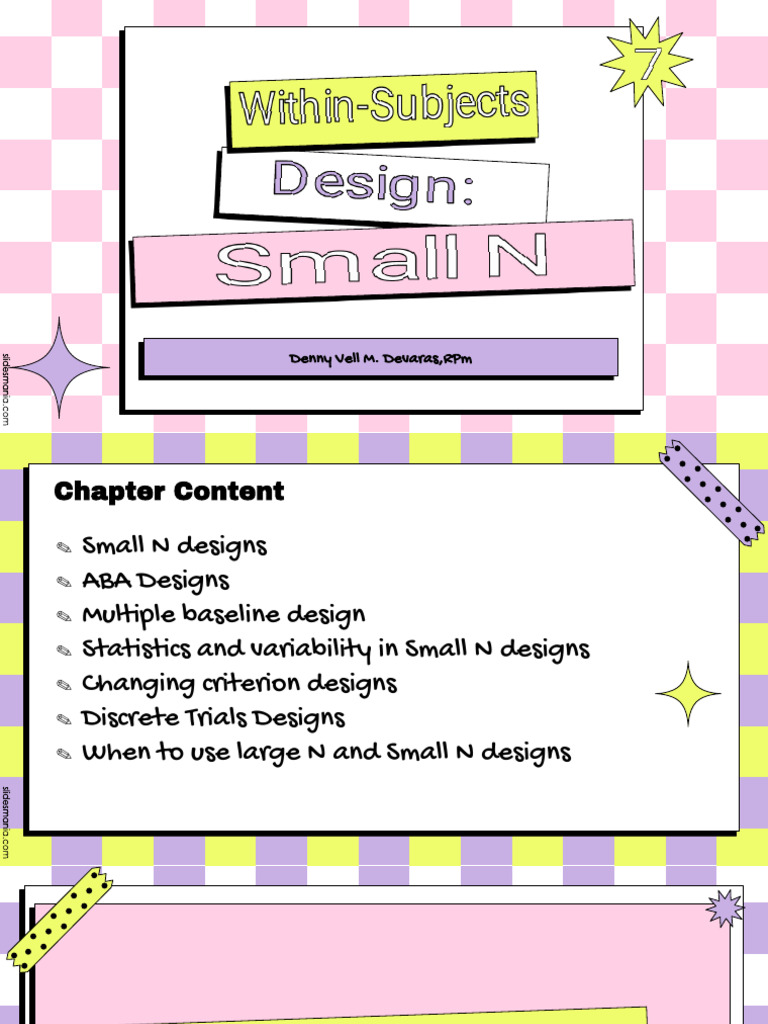 Lesson 12 - Within Subjects Design Small N | PDF | Experiment | Statistics