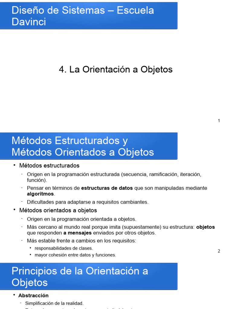 08-La Orientacion A Objetos | PDF | Objeto (informática) | Programación orientada a objetos