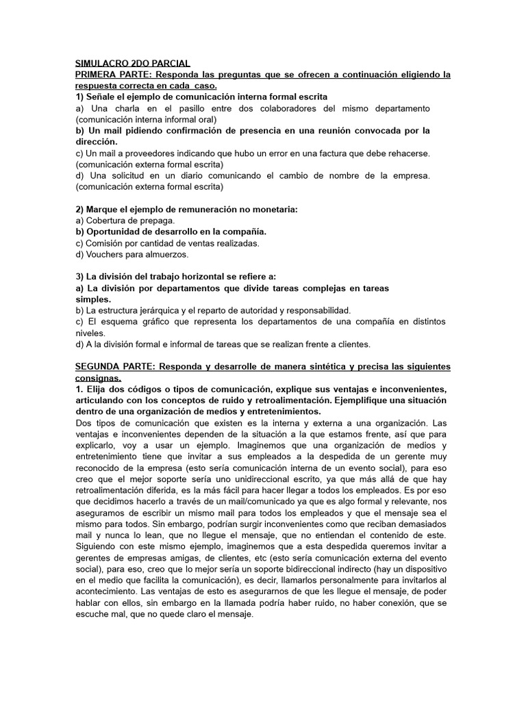 Simulacro 2do Parcial | PDF | Spotify | Business