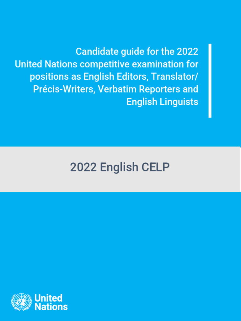2022 English Celp 2022 Candidate Guide Final | PDF | Translations | Editing