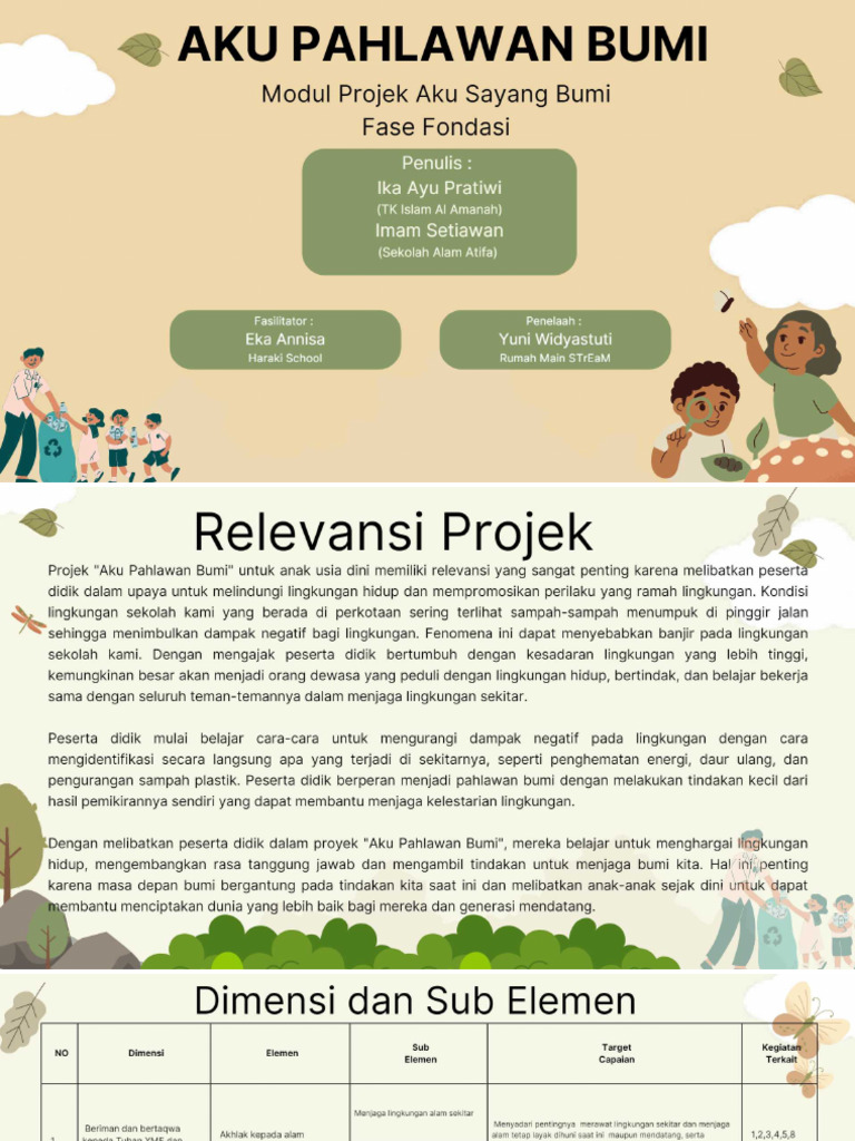 Modul Projek - Aku Pahlawan Bumi - Fase Fondasi | PDF