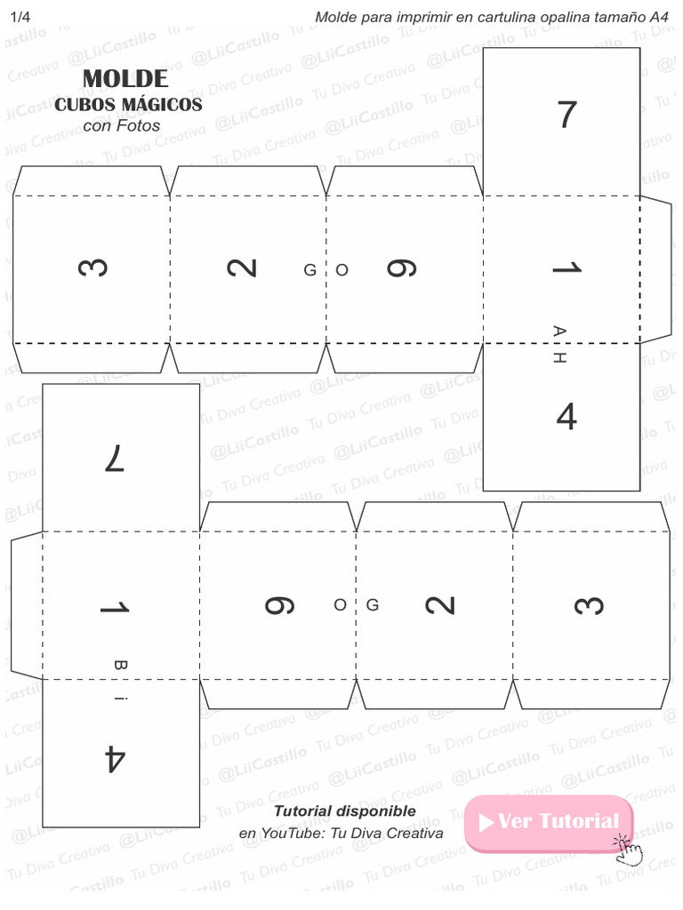 MOLDE - Cubo Mágico Con Fotos | PDF