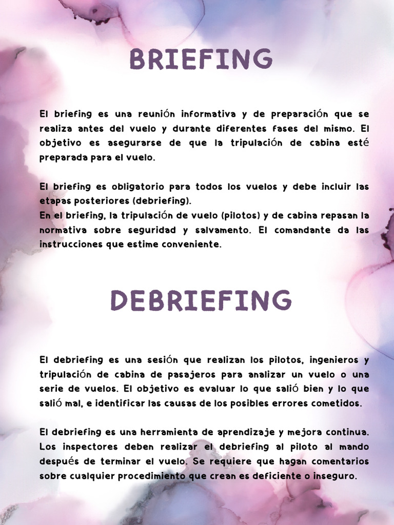 Briefing y Debriefing | PDF