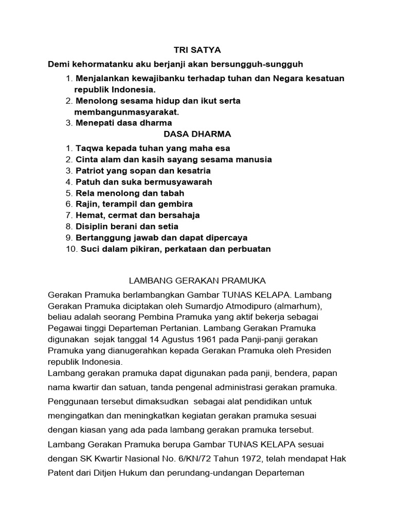 Arti dan Lambang Gerakan Pramuka | PDF | Agama & Spiritualitas