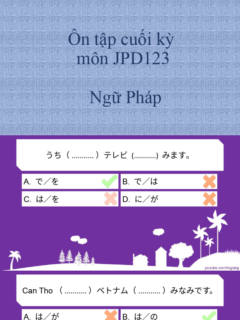 Ôn Tập Cuối Kỳ JPD123 | PDF