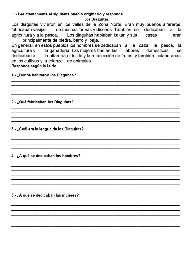 Comprension Pueblo Diaguita | PDF | Pueblos Indígenas de las Américas