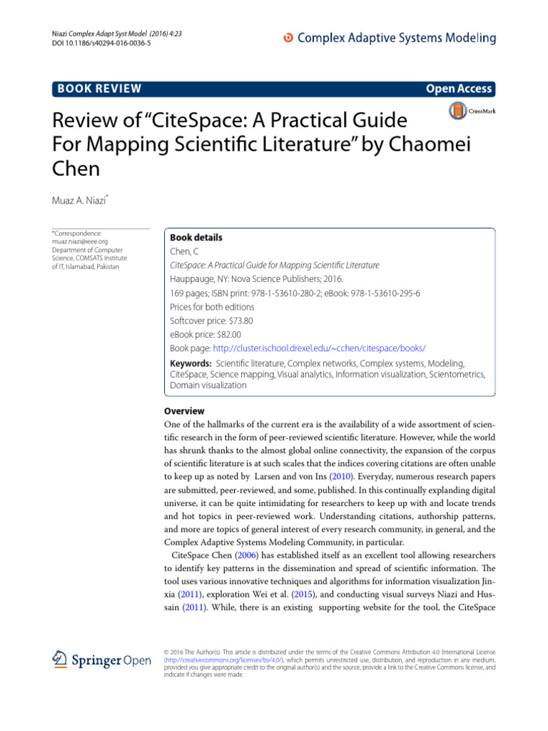 Review of CiteSpace A Practical Guide For Mapping | PDF | Books ...