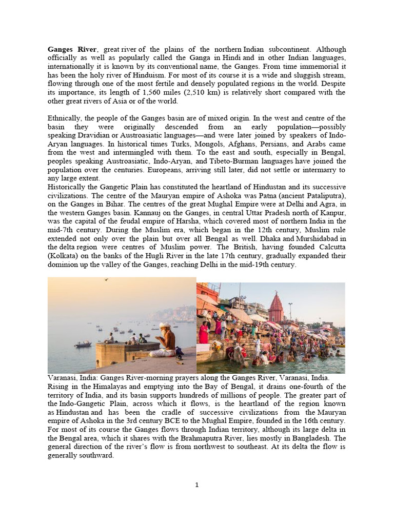 Ganges River | PDF | River Delta | Earth Sciences