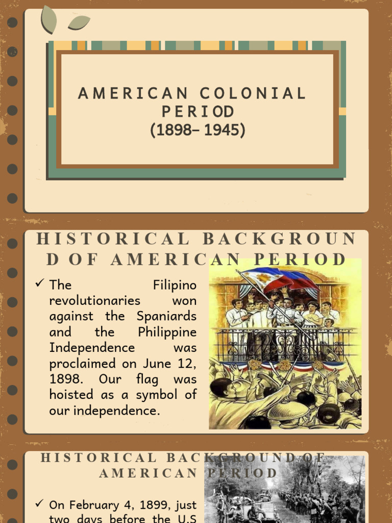 American Period For Discussion | PDF | Philippines