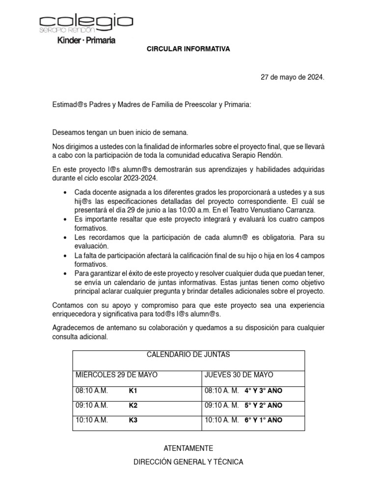 Circular Informativa | PDF | Crecimiento personal y profesional