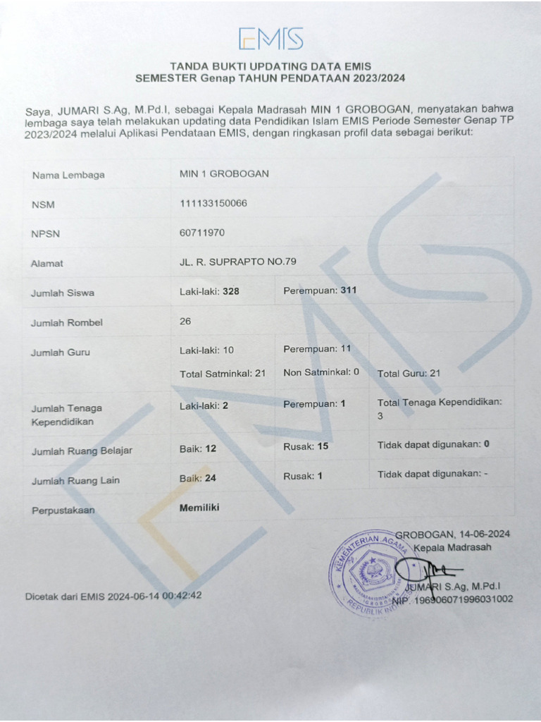 BAP EMIS 2023-2024 SEMESTER GENAP | PDF