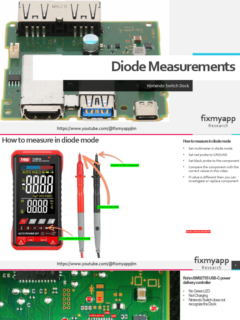 Nintendo Dock - Diode Readings | PDF | Electrical Components | Electrical Engineering