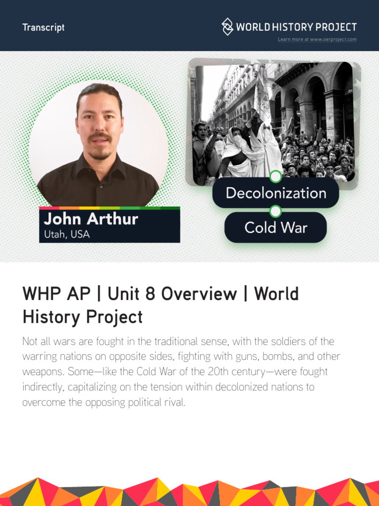 WHP AP Unit 8 Overview Transcript | PDF | Unita | Angola