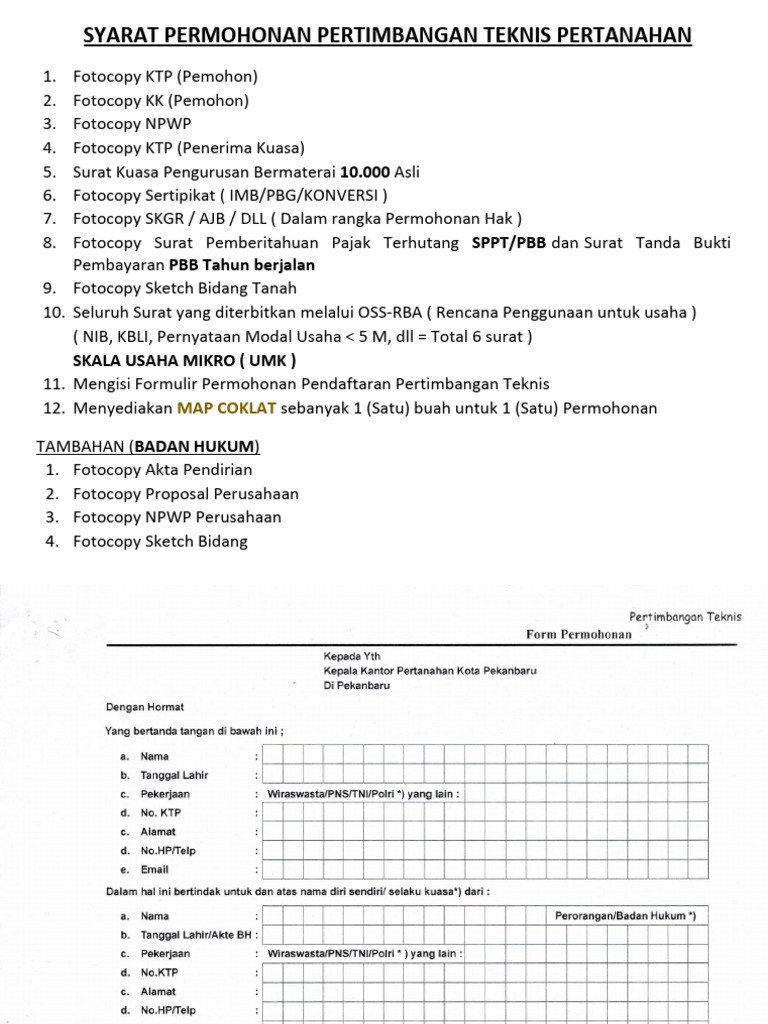 SET FORM PERTIMBANGAN TEKNIS | PDF