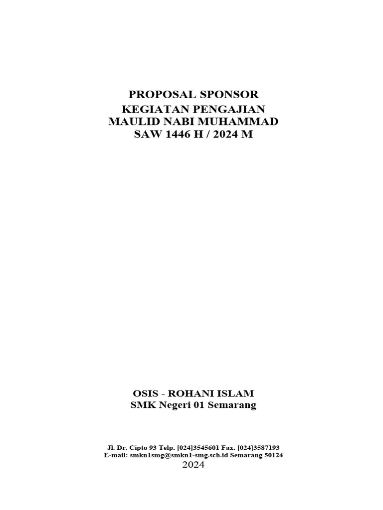 Proposal Docx22 | PDF | Perjalanan