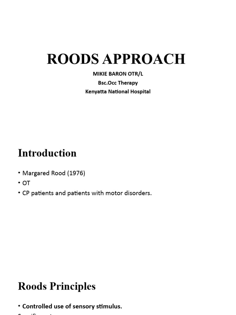 Rood's Approach in Occupational Therapy | PDF | Self-Improvement ...