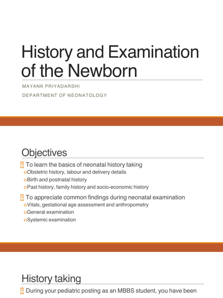 Neonate History | PDF | Pregnancy | Childbirth