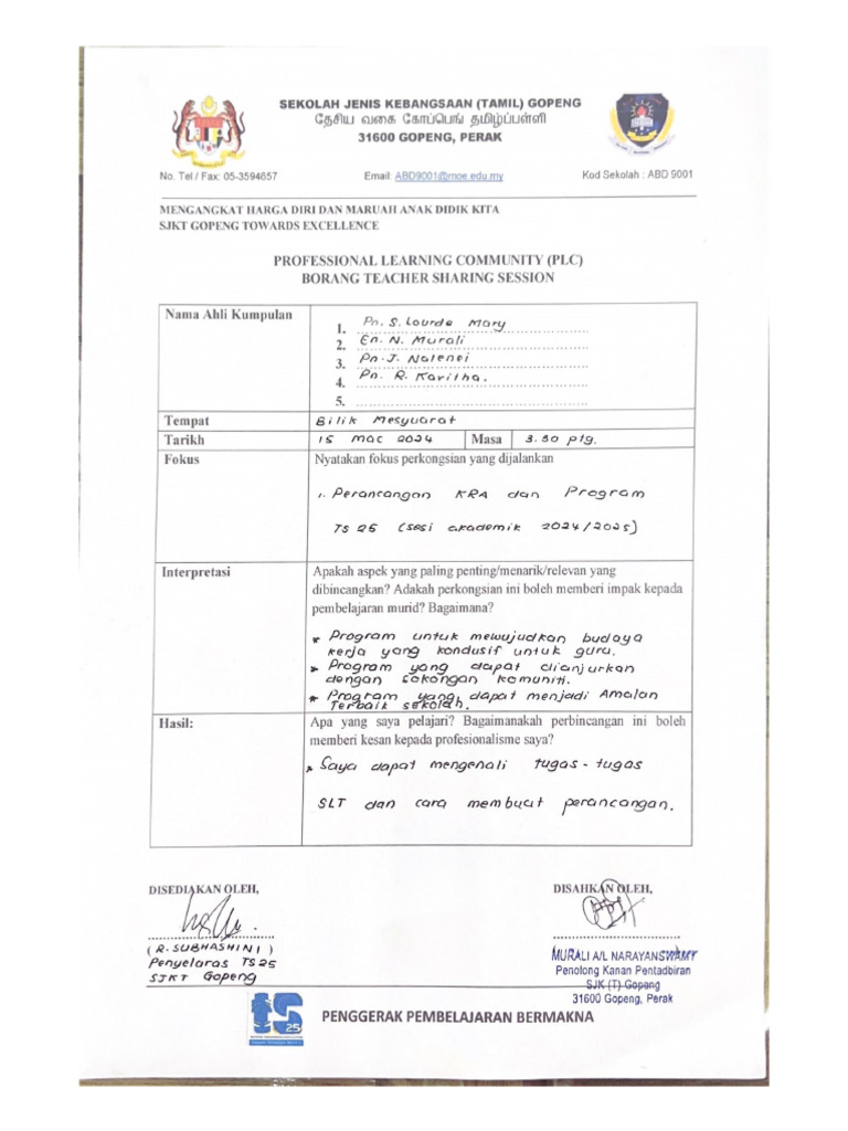 PLC (TSS Kra Sekolah) | PDF