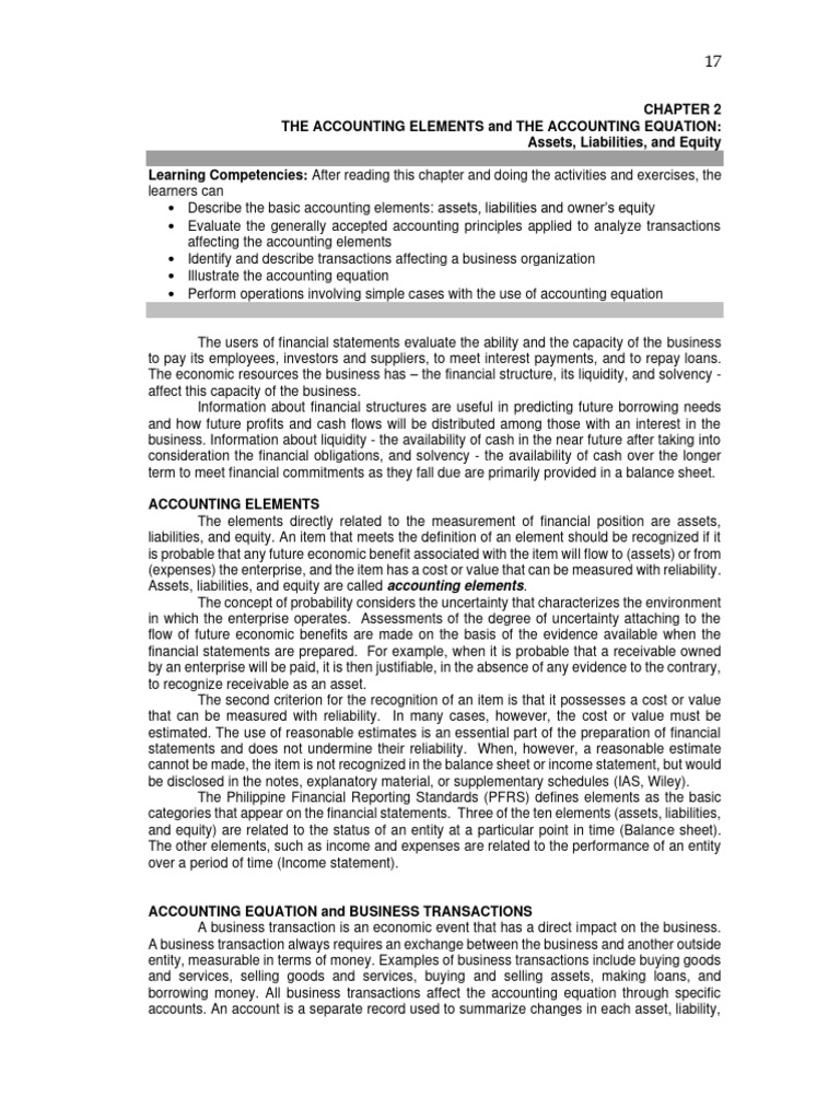Fabm Chapter 2 | PDF | Equity (Finance) | Balance Sheet