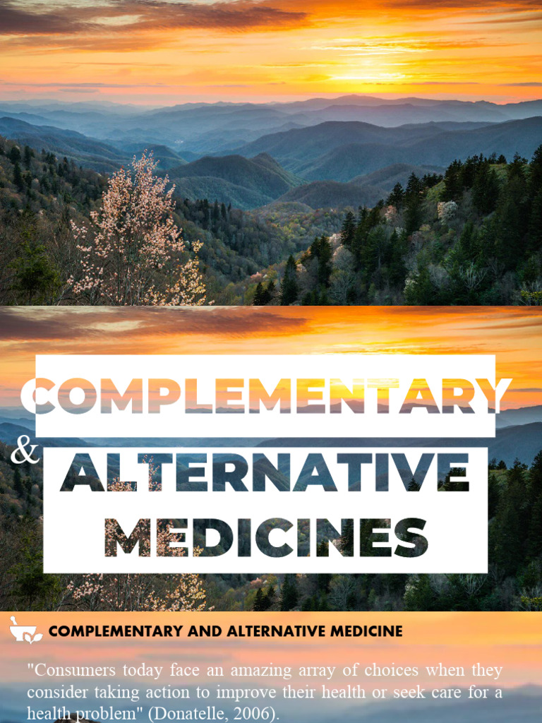 Complementary and Alternative Medicines | PDF | Alternative Medicine ...