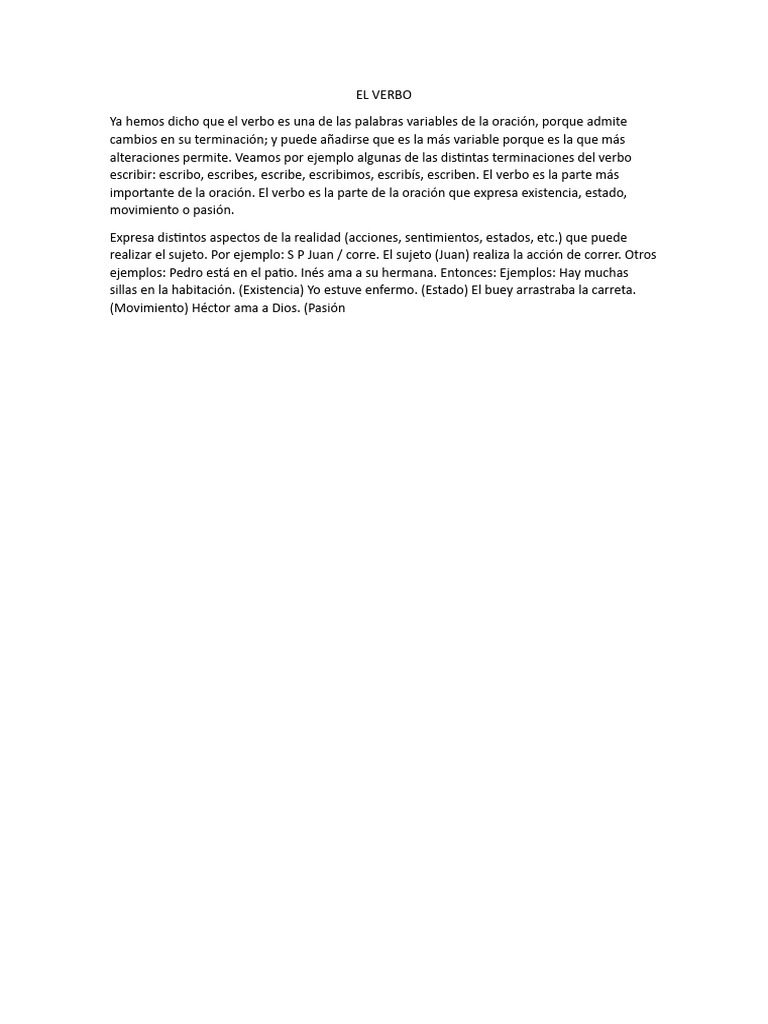 El Verbo Apunte | PDF