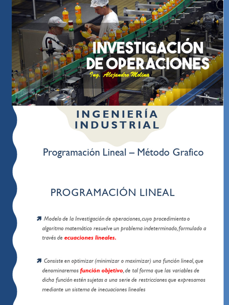 Clase 3 Programacion Lineal - Metodo Grafico | PDF | Programación ... Clase 3 Programacion Lineal - Metodo Grafico | PDF | Programación ...