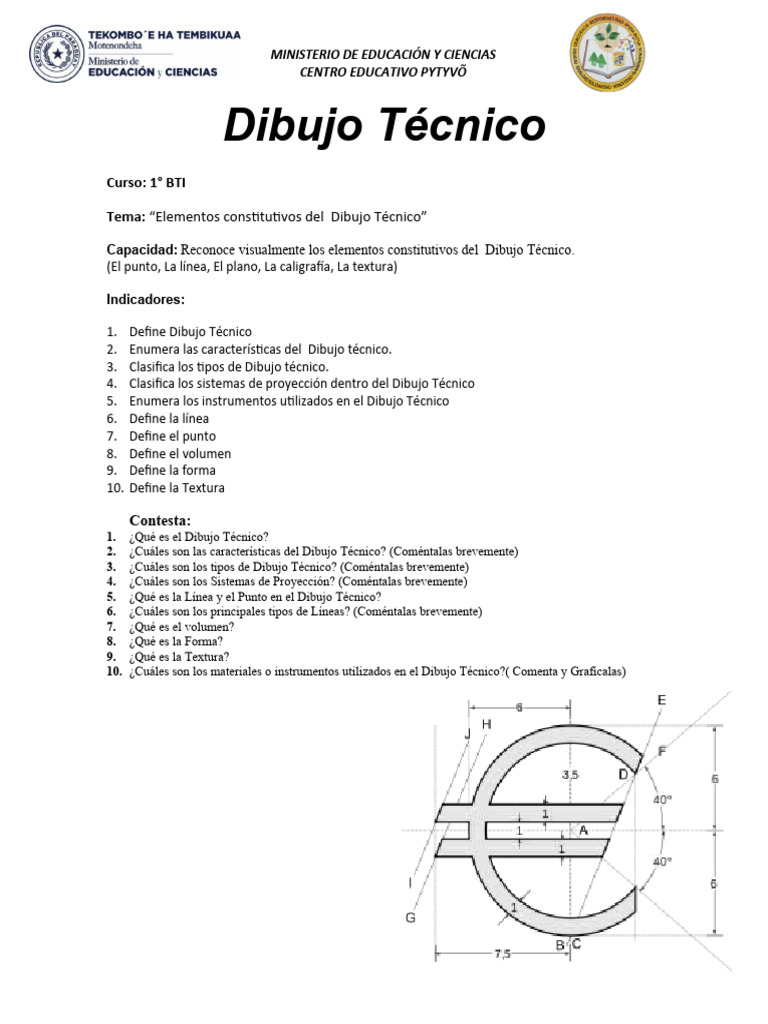 Elementos Del Dib Técnico Indicadores 001 | PDF | Dibujo técnico | Geometría
