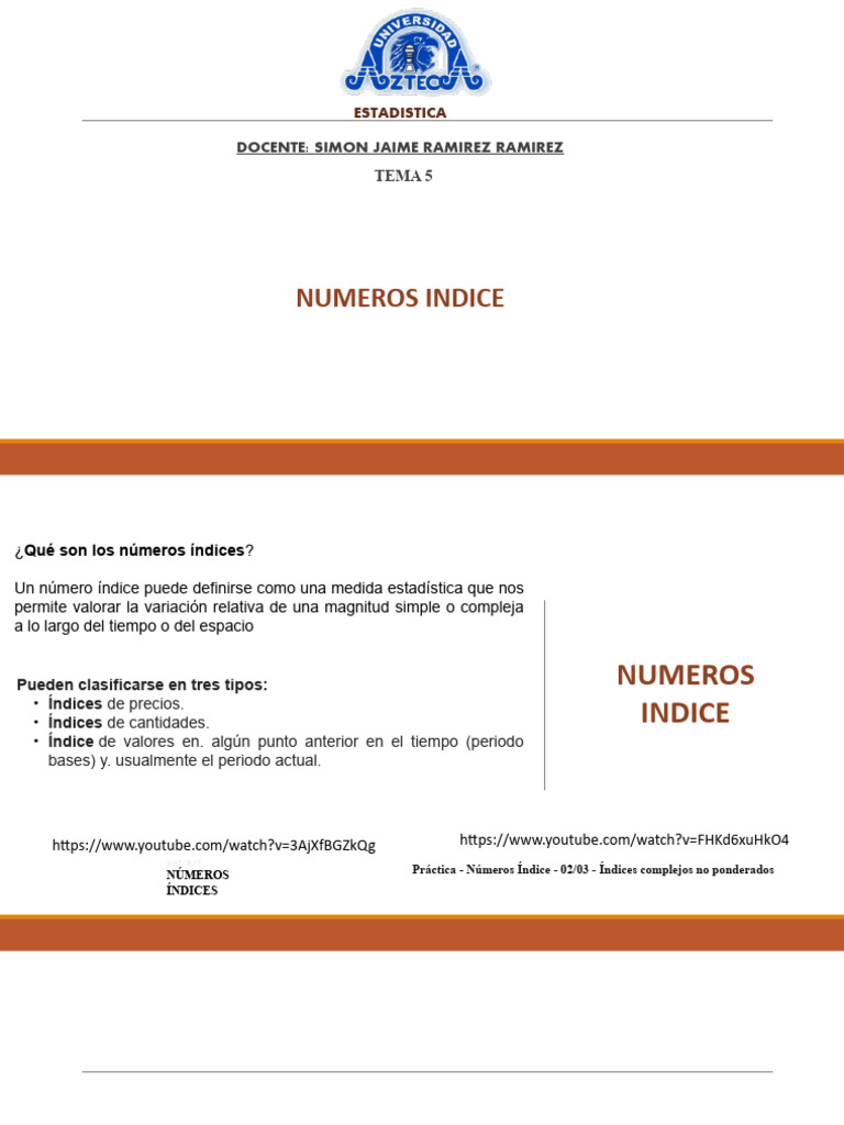 Números Índices: Definición y Tipos | PDF | Negocios | Tecnología