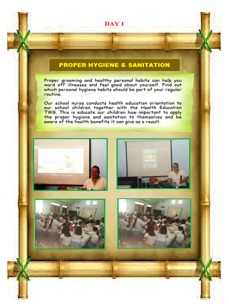 One Helath Week Program Report | PDF | Hand Washing | Hygiene