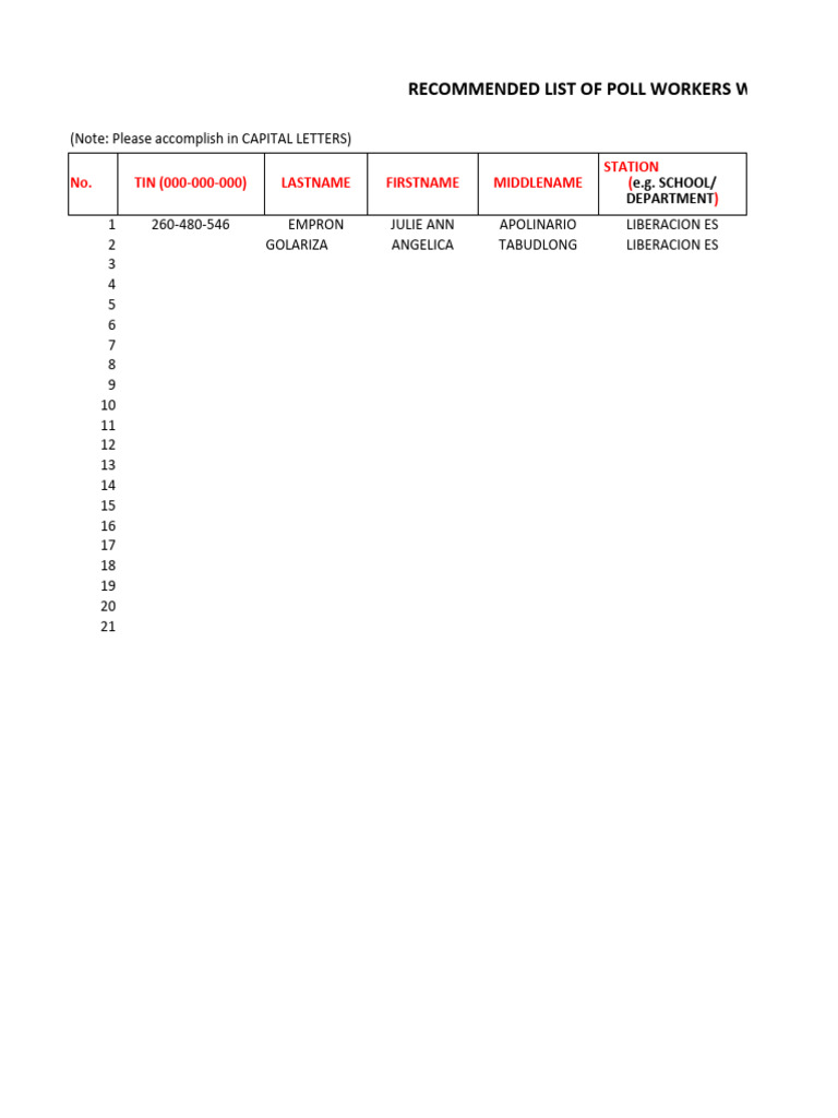 2025 Nle PWP Form Magsuganao Es | PDF